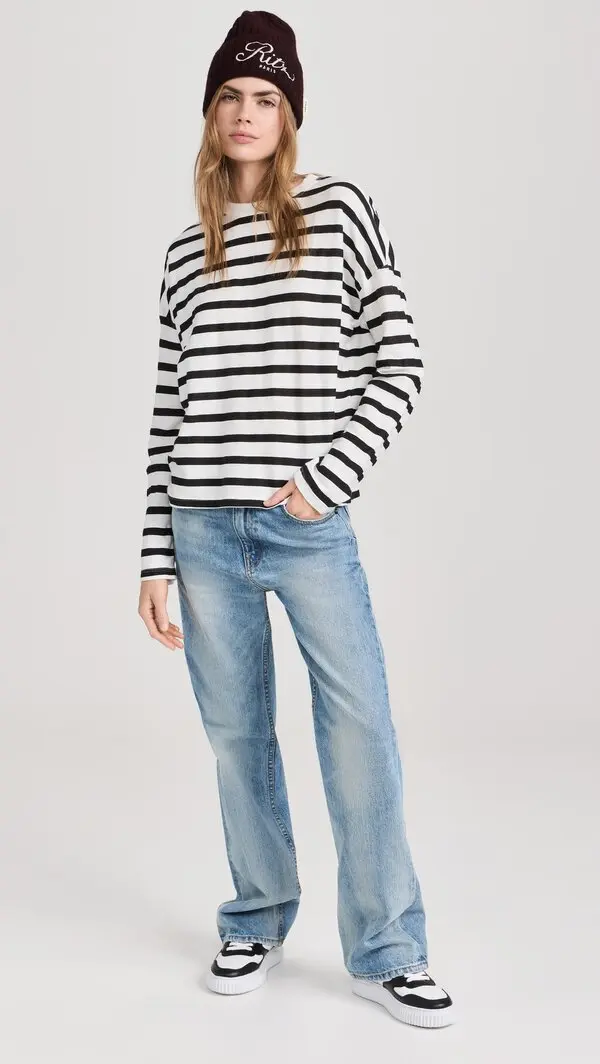 ASKK NY/エーエスケーケーエヌワイTHIN STRIPE L/S Tシャツ Askk Ny Long Sleeve Tee - Thin Stripe White | Editorialist
